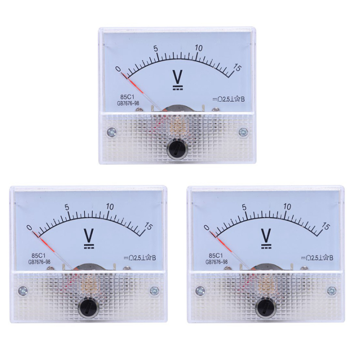 3X Pointer Type DC Voltmeter, 85C1 DC 0-15V Mechanical Analog Voltage Panel Meter | Daraz.lk