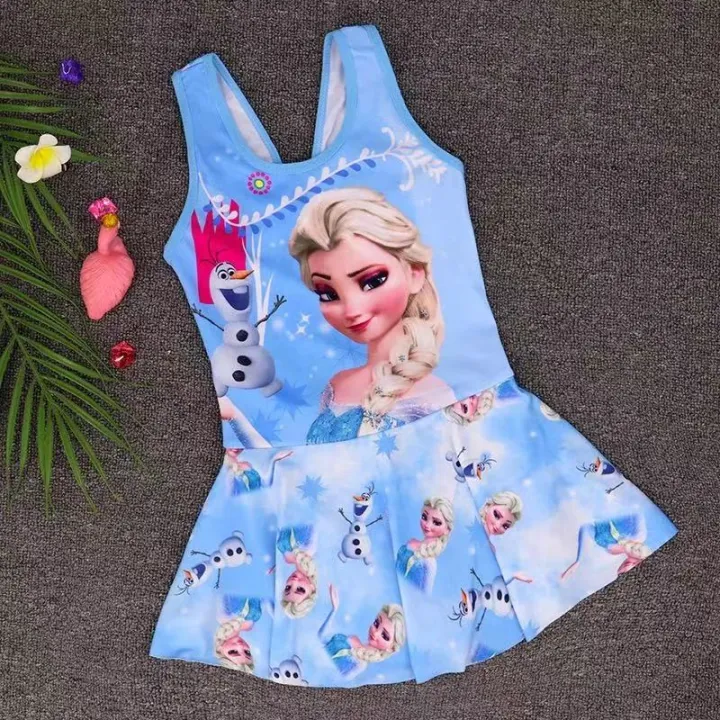 【HOT】 Disney Frozen Anna Elsa Kid Skirtbaby Girl Swimsuit Children ...