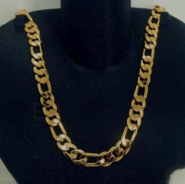 Gold plated Handsome Look BIG Lara chain 24 Inch Long | Daraz.lk