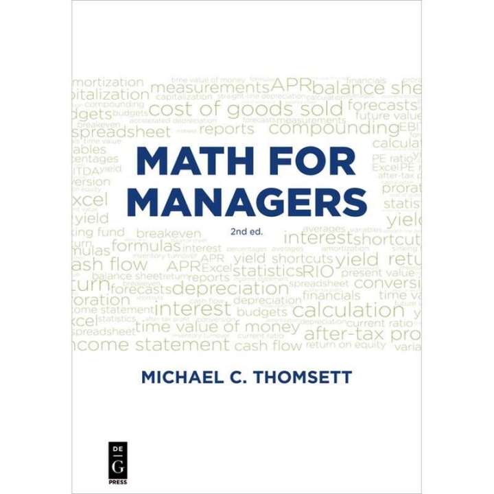 Math for Managers (Thomsett, Michael C.) | Daraz.lk