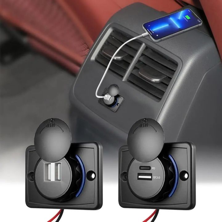 12-24V Car Socket Adapter Universal 3.1A Dual USB Port Car Charger ...