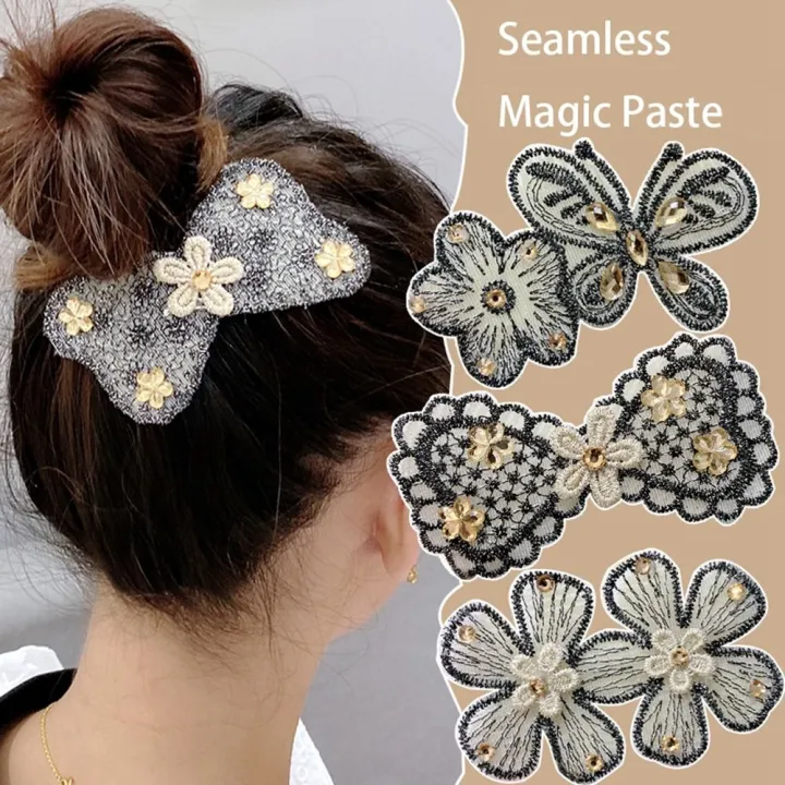 Sweet Flower Seamless Paste Bow Butterfly Bangs Paste Cutting Salon ...