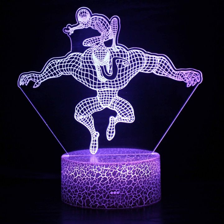 Superhero 3D Night Lamp Children's Room Decoration Table Lamp with ...