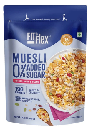 Fit & Flex Muesli 0% Added Sugar 400g | Daraz.lk