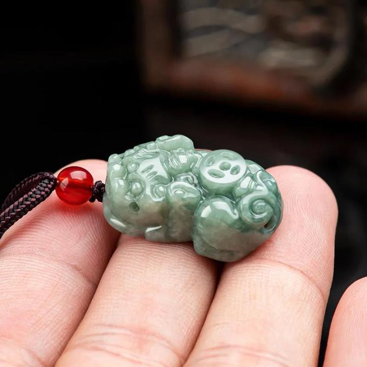 Burmese Jadeite Pixiu Pendant Jade Necklaces Gemstone Necklace Men ...