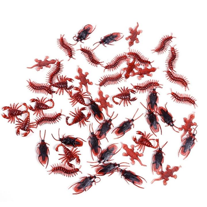 10Pcs/set Fantastic Scorpion Simulation Fake Rubber Cockroach Gecko ...