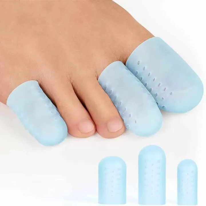2Pcs=1Pairs Foot Care Silicone Finger Toe Cap Protector Cover Thumb ...