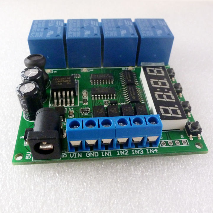 Dc 12v 4 Channel Multifunction Cycle Delay Timer Relay Module : Timing ...