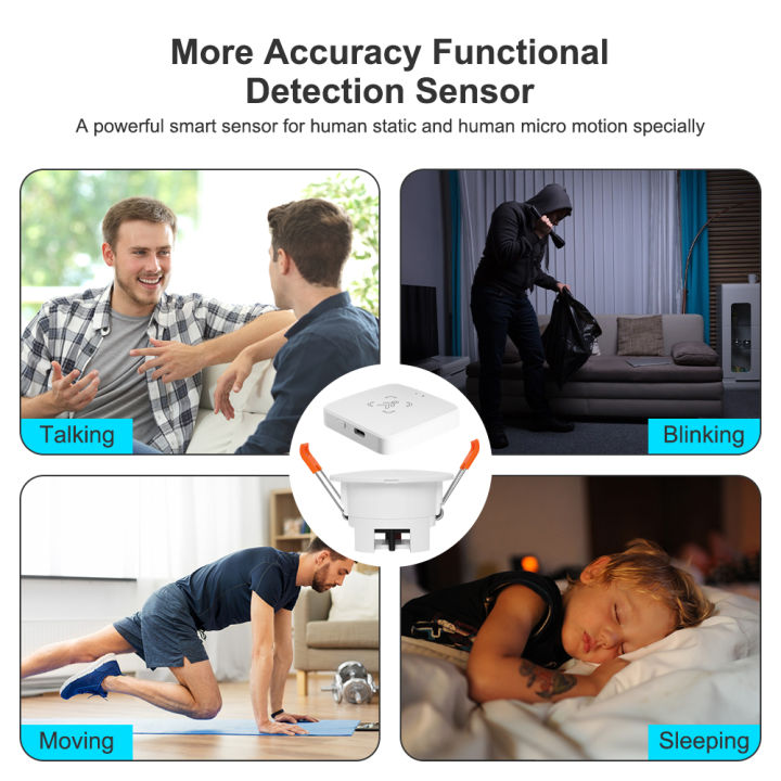 Tuya ZigBee 24G MmWave Radar Human Presence Sensor Luminance/Distance ...