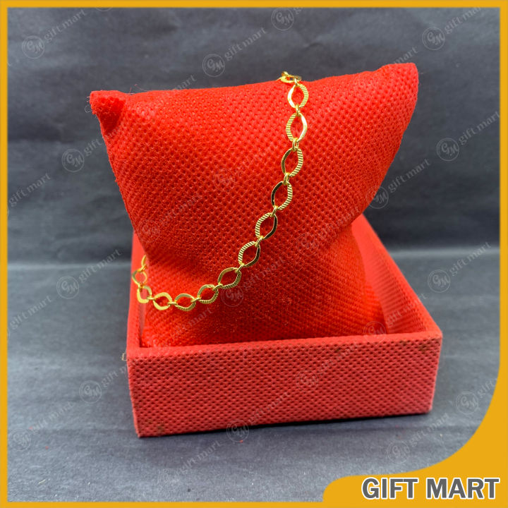 Gold Plated Link Guaranteed Stylish Design 7 inch Bracelets for ladies ...