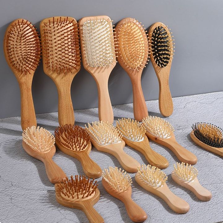 1Pc New Hair Care Wood Comb Hair Loss Hairbrush Massage Brush Paddle ...