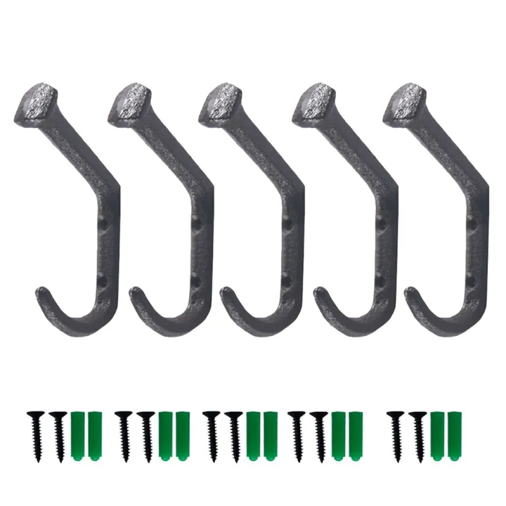 Multiuse Cast Wall Mounted Spike Rack Entryway Organizer Key Holder ...