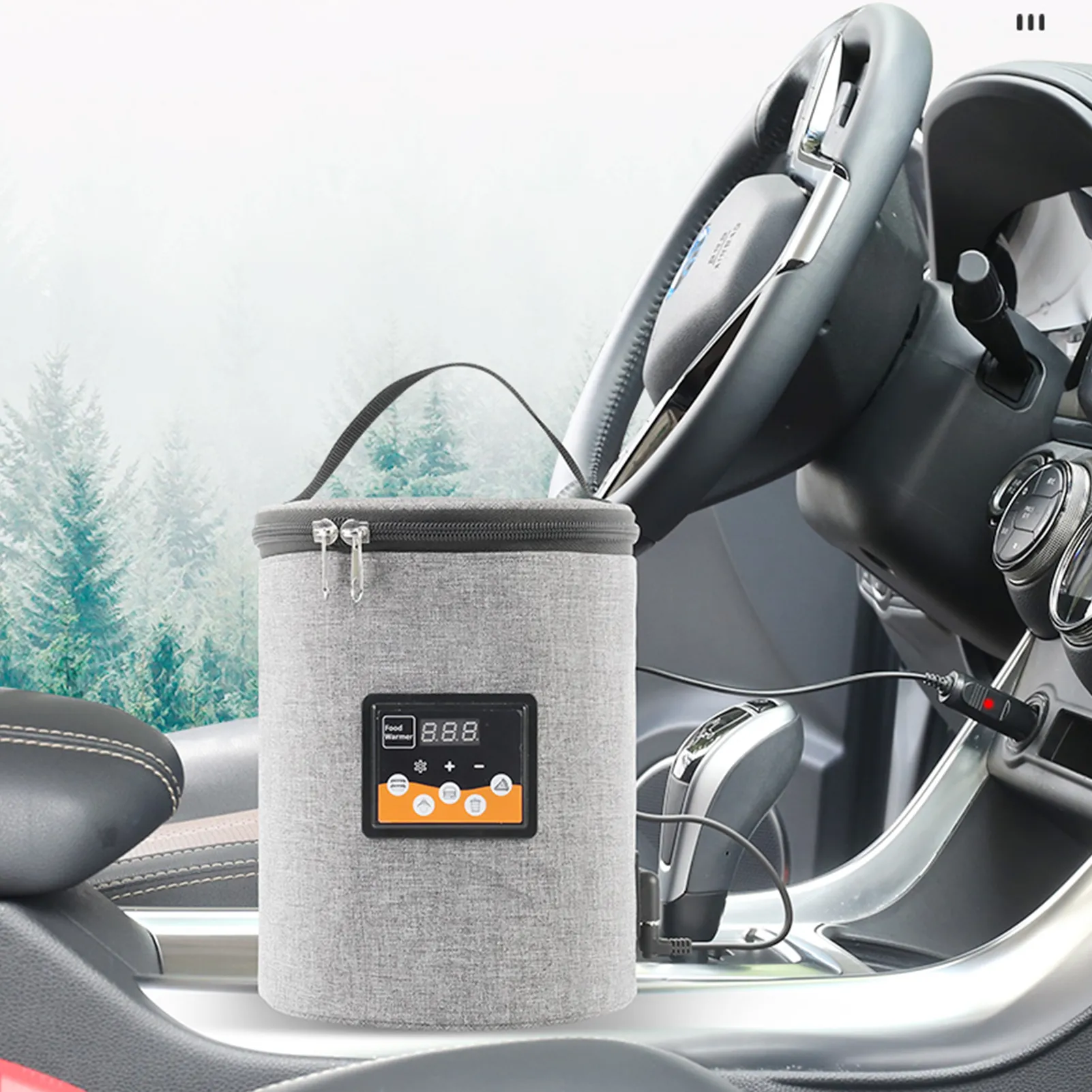 Portable Oven 12V Car Food Warmer Personal Mini Oven with Digital ...