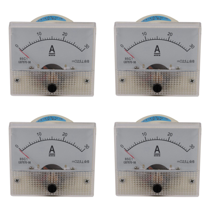 ICQURBT 4X 85C1-A Dc Analog Ampere Meter Panel Meter Gauge 30A Amp ...