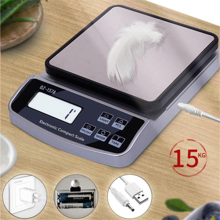 15kg/1g Electronic Scale Fit In Usb Charge/plug-In/ Waterproof Kitchen ...