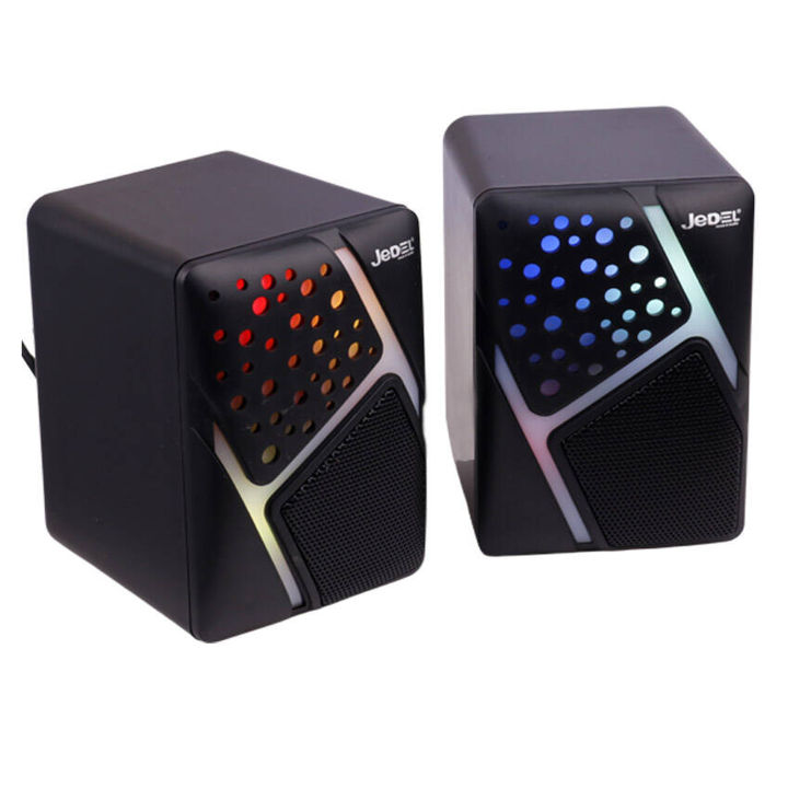 JEDEL Computer Speaker RGB Colorful Lighting Heavy Bass HighEnd 3D Stereo Surround Stereo ...