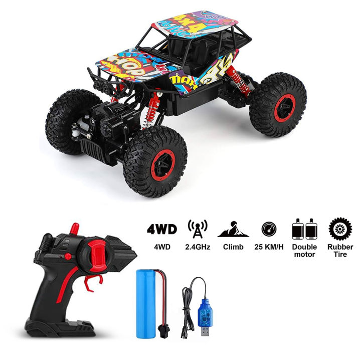 QP 1:18 Rock Crawler 2.4Ghz Remote Control Car 4WD Off Road RC Monster Truck | Daraz.lk