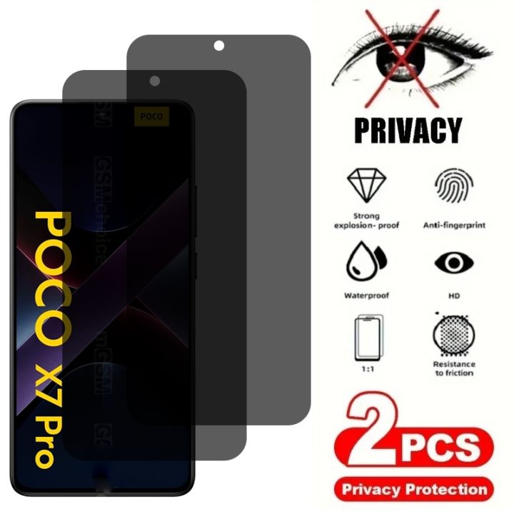 Dongzhu 2Pcs Anti Spy Full Screen Protector for Xiaomi Poco F7 Ultra F7 ...