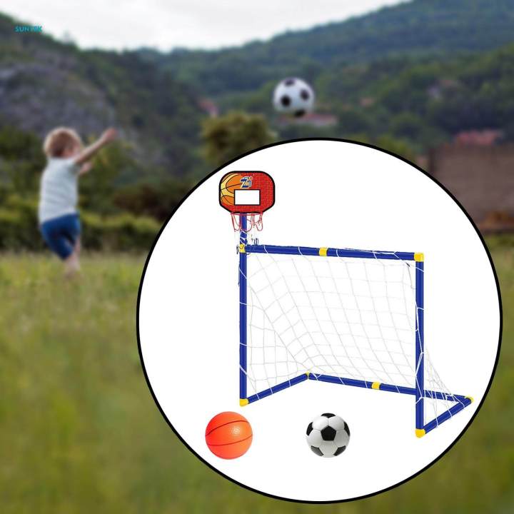 Basketball Hoop with Soccer Goal Net 2 in 1 Toy for | Daraz.lk