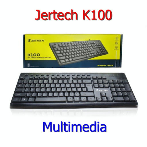 JERTECH K100 Wired Keyboard - Gaming - Business - Multimedia Keyboard with Multimedia Buttons ...
