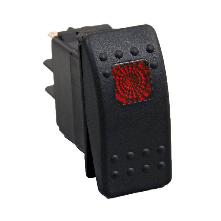 Waterproof Marine Boat Jeep Offroad Red Light Rocker Switch(Black ...