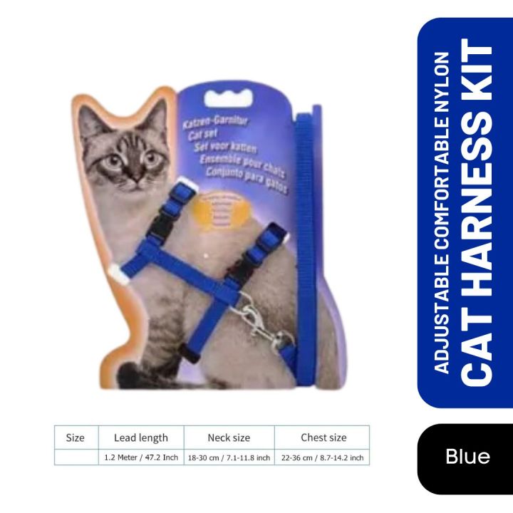 Cat Harness Kit (Blue) | Daraz.lk