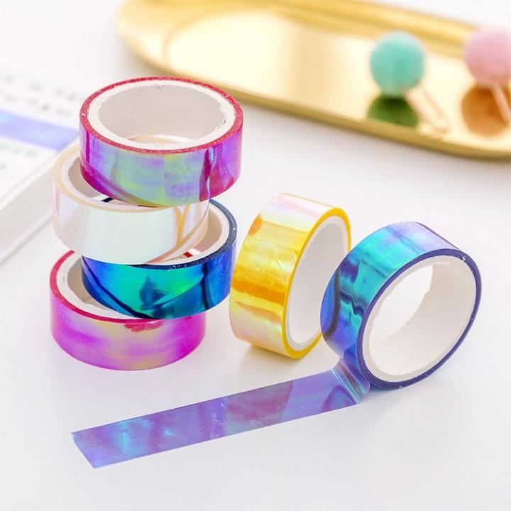 Shining Rainbow Decorative Masking Tape DIY Label stationery | Daraz.lk