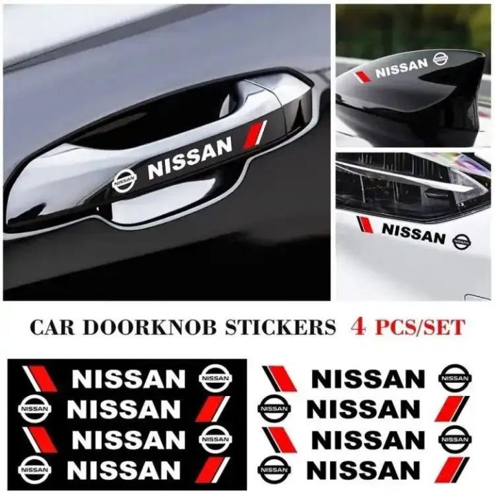 Nissan - 4Pcs Car Styling Fashion Creative Car Door Handle Decals ...