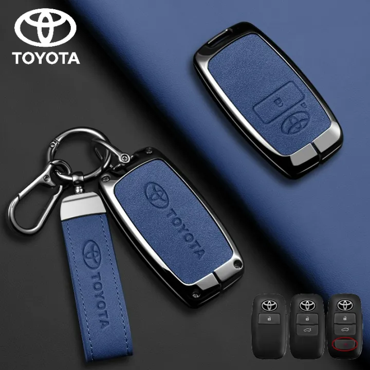Zinc Alloy Nubuck Leather Smart Keyless Remote Car Key Fob Case Cover ...