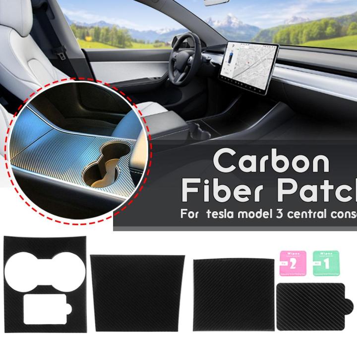 Carbon Fiber Patch For Central Console For Tesla Model 3 Dirt-resistant ...