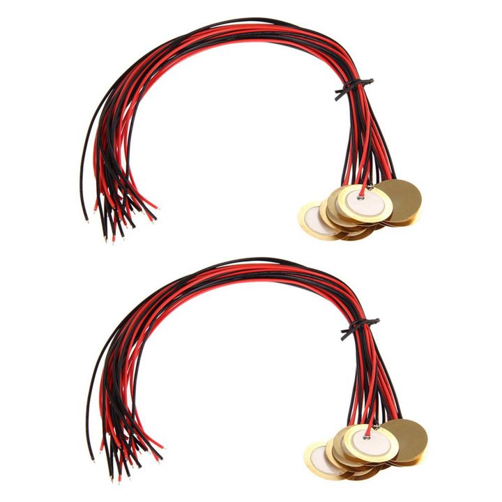 24Pcs 27mm Piezo Discs with Leads Mic Drum Trigger Acoustic Pickup CBG Guitar | Daraz.lk