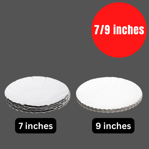 Paper plate white (Pack of 25Pcs). | Daraz.lk