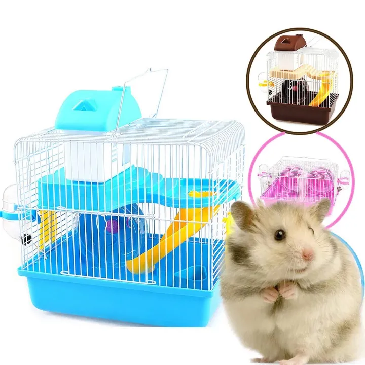 Portable Pet Hamster Cottage Cage Multi Functional Double Layer New Big ...