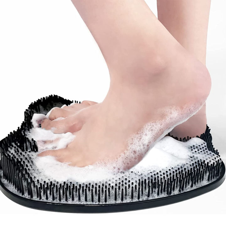 Clean Massaged Feet Shower Bath Foot Scrubber Mat Softens Hard Skin On ...