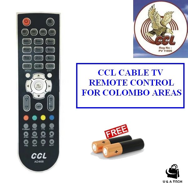 CCL CABLE TV REMOTE CONTROLER AD468 - COLOMBO & FREE BATTERIES | Daraz.lk