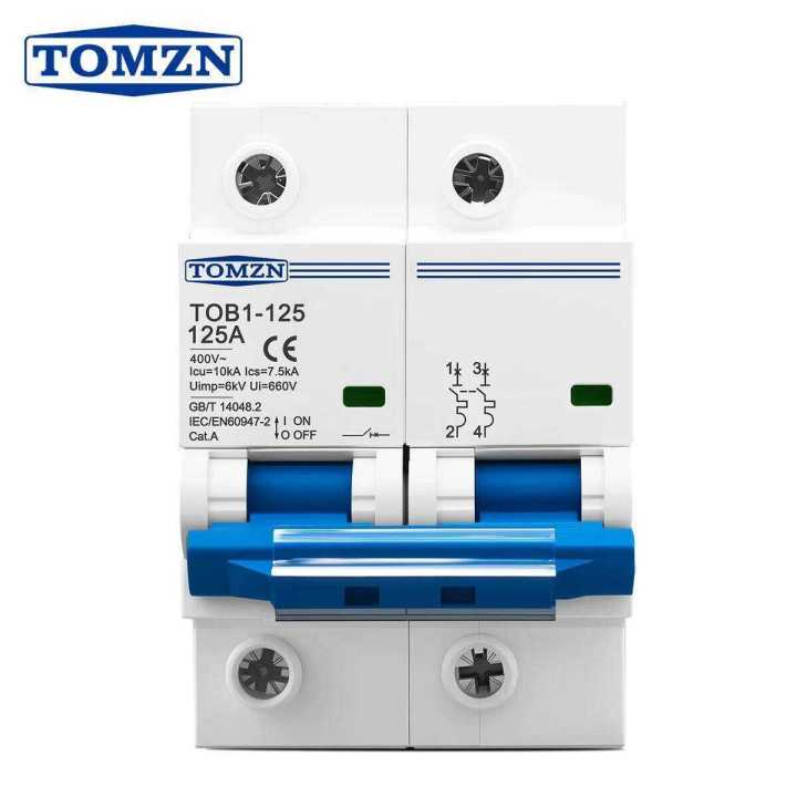 TOMZN 2P 125A 220V 400V AC High-current 50/60Hz Circuit breaker MCB ...
