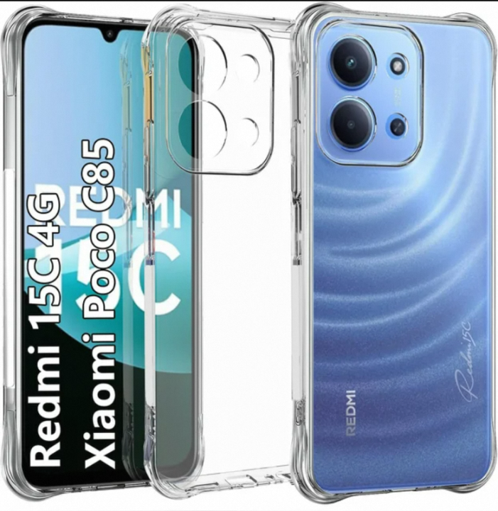 Xiaomi Redmi 15C Shockproof Transparent Back cover for Xiaomi Redmi 15C ...