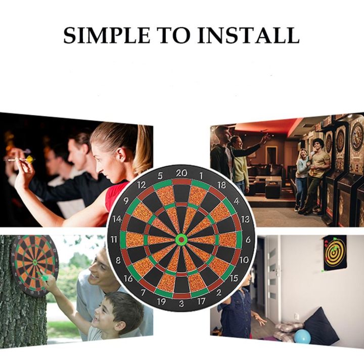Dart Board Indoor Hanging Number Target Darts Game Board with Steel Tip ...