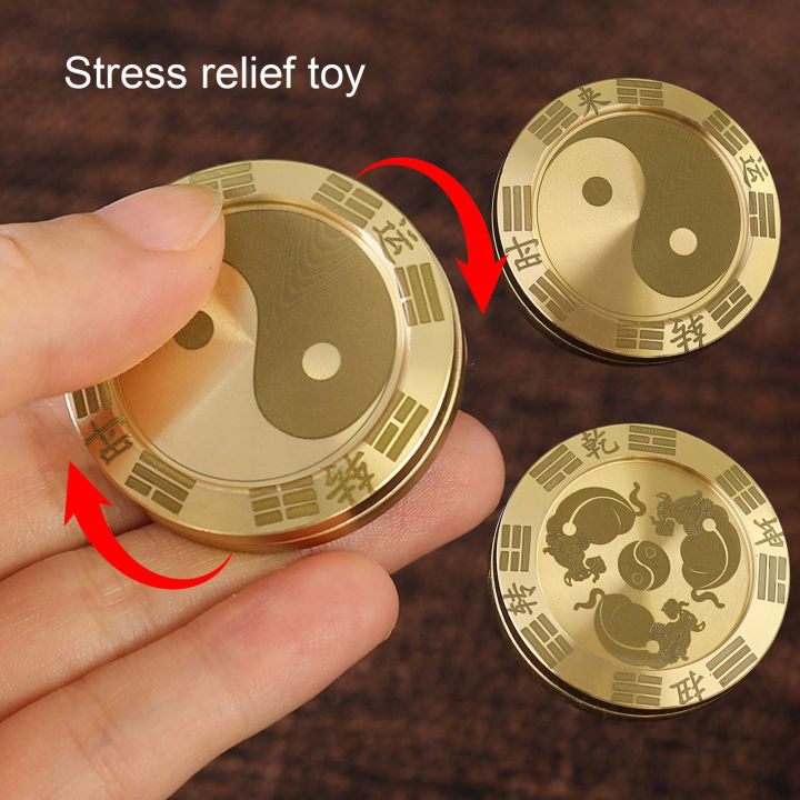 ECHIDNA Coins Fidget Toy Chinese Characters Anxiety Decompression Metal ...