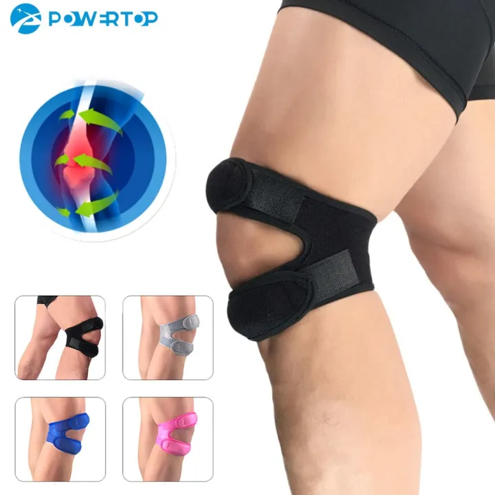 1 PC Sports Kneepad Double Patellar Knee Patella Tendon Support Strap ...