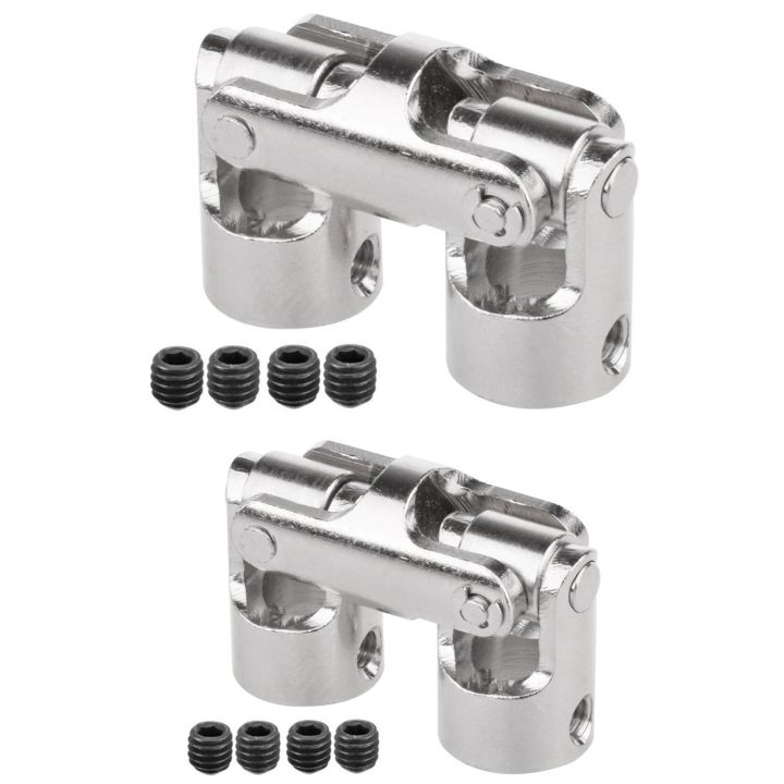 (VDZI) 2pcs Rc Double Universal Joint Cardan Joint Gimbal Couplings with Screw - 6x6mm & 5x5mm ...