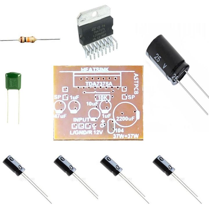 TDA 7375 / STA 540 Audio Amplifier PCB KIT 2CH IC 2 x 35W Stereo Audio ...