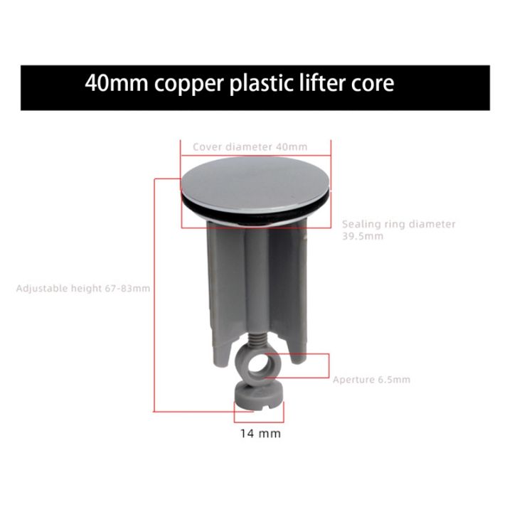 JDXHLAU Universal Sink Plug Bathroom 40mm Pop-Up Plug Replacement Drain ...