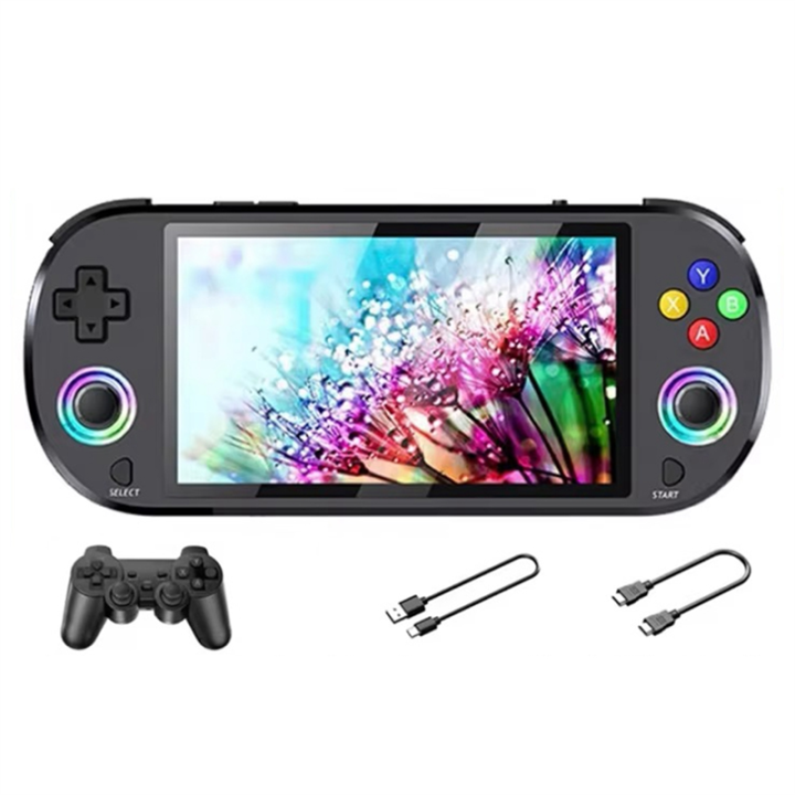 M22 Pro Retro Game Console 128GB 5.0 Inch IPS Display RGB LED Joystick ...