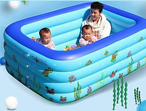 Air Swimming Pool Inflatable with pump Size :210X150X60 cm | Daraz.lk