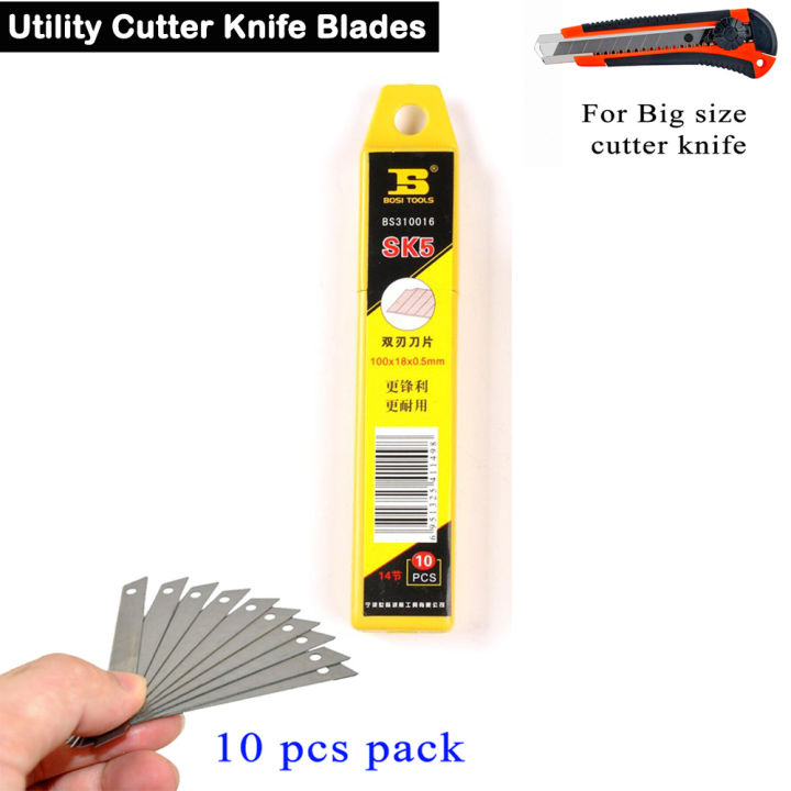 10PC Utility Cutter Knife Blades SK5 Steel Paper Cutter | Daraz.lk