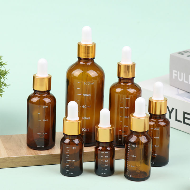 5ml-100ml Dropper Bottles With Scale Reagent Eye Drop Amber Glass ...