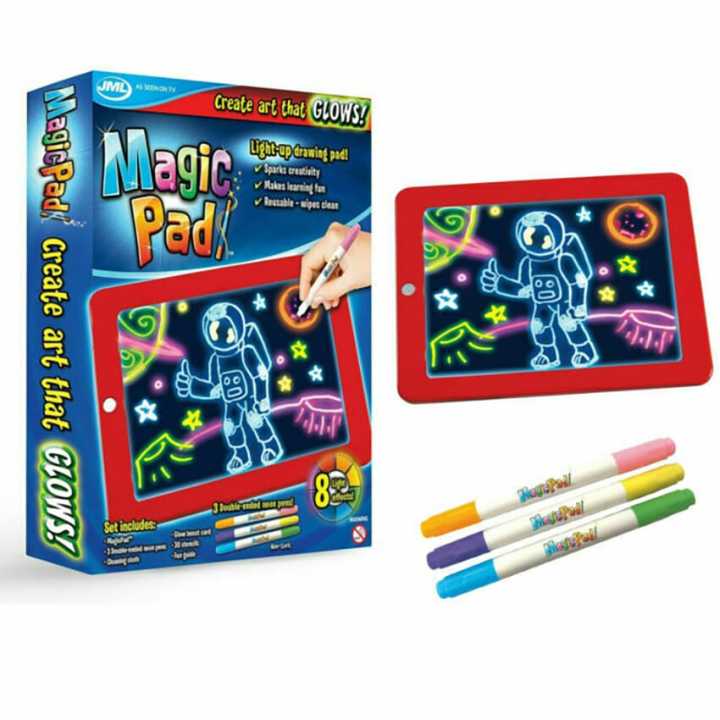 Magic Pad Light Up 3D Light Up Drawing Board Doodle Magic Glow Pad for ...