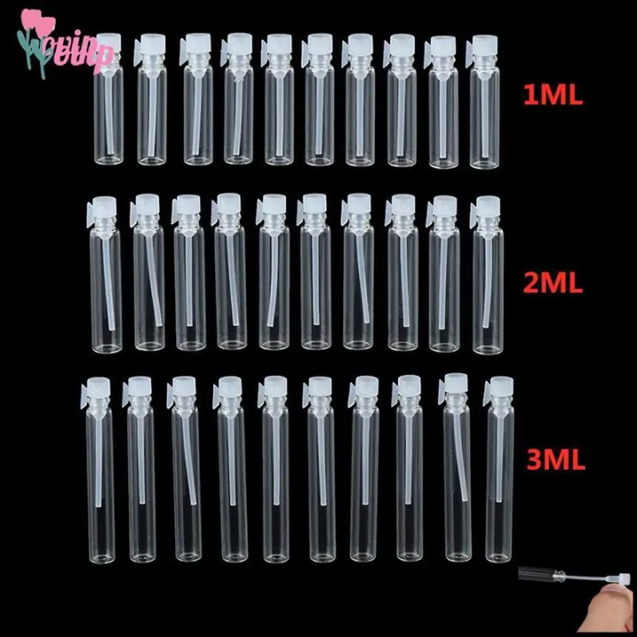 10pcs 1/2/3ml Empty Clear Glass Perfume Small Sample Vials Perfume ...