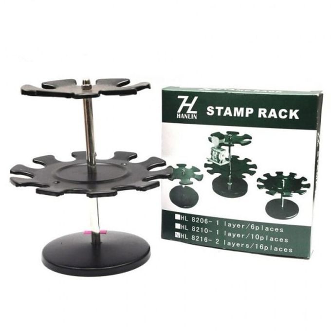 Hanlin Rubber Stamp Rack Steel 2 Layers 16 Holes | Daraz.lk